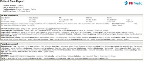 Ems Pcr Narrative Template