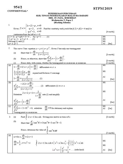 P2 Trial 2019 Ms Spi Seremban Pdf Sphere Elementary Mathematics