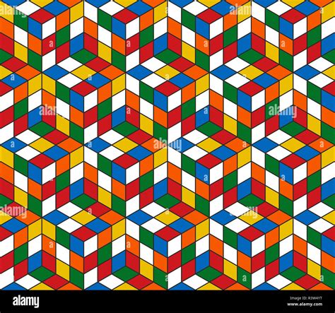 Magic Cube Retro S Pattern Background Stock Photo Alamy