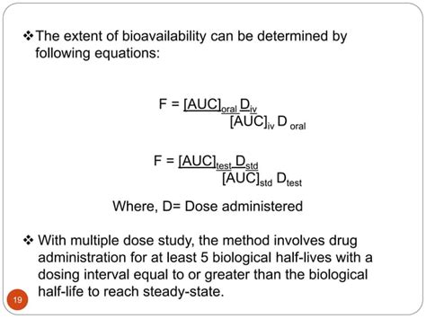 Bioavailability Absolute Bioavalability Relative Bioavailability
