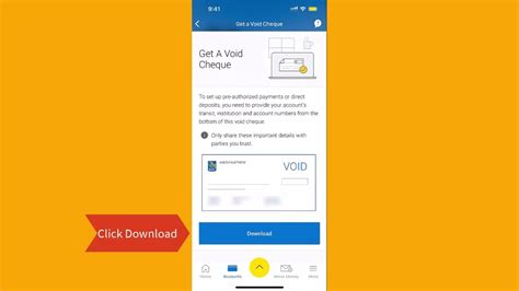 How To Get A Void Cheque In Rbc App Youtube