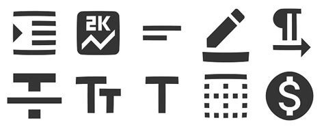 Set Of 10 Icons Text Editor Vector Collection Thin Line Web Icon Set Quality Icon Linear Icons