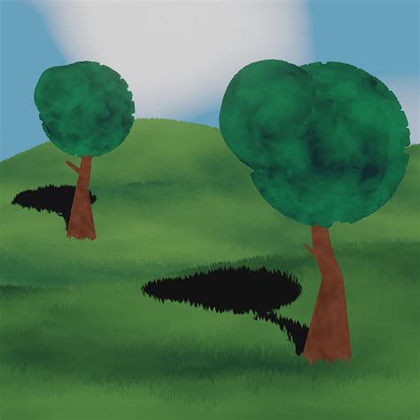 Fall Meadow Scene Made In Eevee R Blender