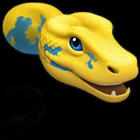 Python Language Simple Yellow Blue Emoji AI Emoji Generator