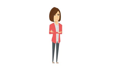 Animation Character Woman Talking 32316263 Stock Video At Vecteezy