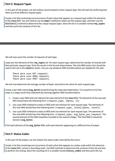 solved part e request types in this part of the project we