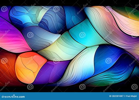 Abstract Coloring Background Of The Gradient With Visual Wave And Lighting Effects Generative