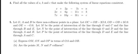 solved 4 find all the values of a b and c that make the
