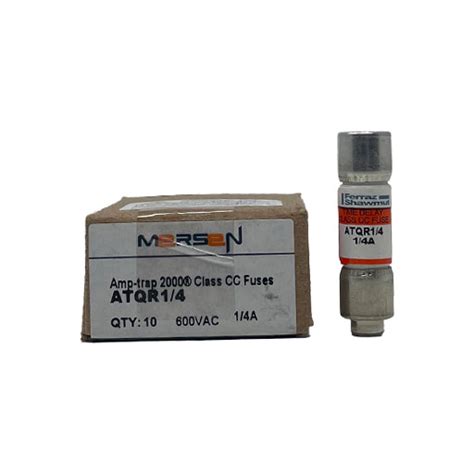 Atqr1 4 Mersen Fuse Class Cc 1 4 Amp 600 Volt 9 99