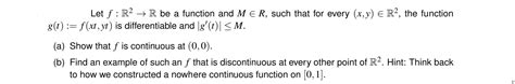 Solved Let F R2R Be A Function And MR Such That For Every Chegg Com
