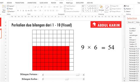Powerpoint Interaktif Dengan Vba Visualisasi Perkalian Bilangan 1