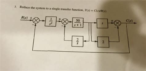 solved reduce the system to a single transfer function t s
