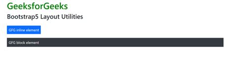 Bootstrap 5 Utilities Geeksforgeeks