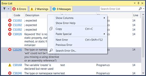 Search Error On Visual Studio Marketplace