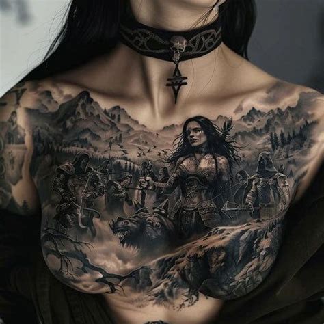 Chest Tattoos For Women Tattoo Design Pack Chest Tattoos For Women