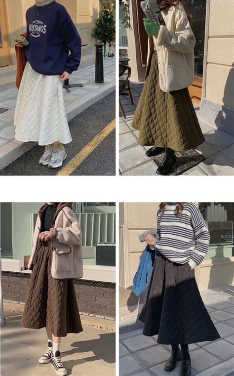 4컬러롱 스커트 롱 스커트 데일리 플레어 스커트 샤랄라 롱치마 꾸안꾸룩 긴치마 누비치마