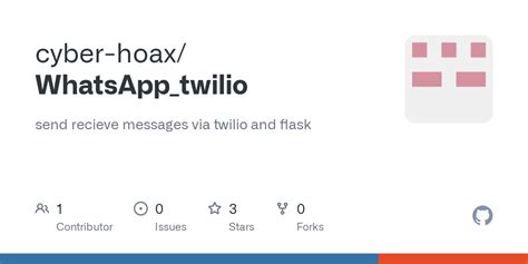 Github Cyber Hoaxwhatsapptwilio Send Recieve Messages Via Twilio