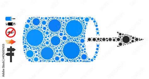 Pipe Flow Direction Mosaic Icon Vector Mosaic Is Designed With Random
