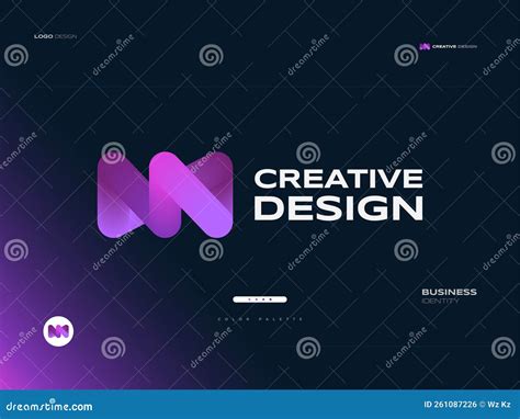 Initial Nn Logo Design With Bold And Vibrant Concept In Purple Gradient