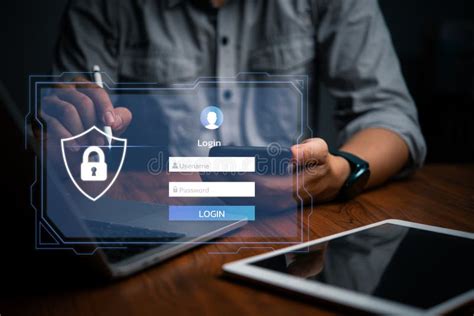 A User Securely Signs Into A Protected Online Account Ensuring Privacy