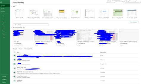recent locally stored files do not show up in the recent section when