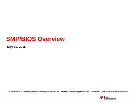 Pdf Sysbios And Smpbios Overview Texas Instruments Images114