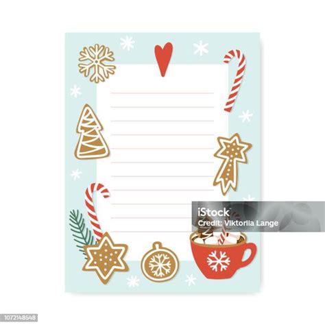 메모에 대 한 장소를 가진 귀여운 주최자입니다 할 일 목록 유행 크리스마스입니다 벡터 플래너 디자인 서식 파일입니다 크리스마스에 대한 스톡 벡터 아트 및 기타 이미지