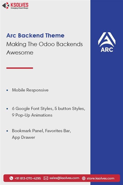 Best Odoo Arc Backend Theme