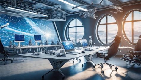 Premium Photo Aerospace Engineering Company Workspace With Advanced