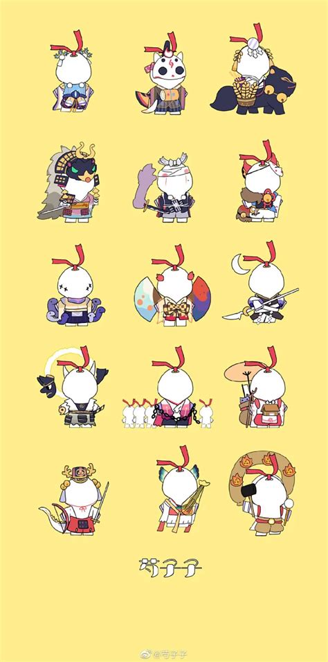 小纸人全员【作者】芍子子【已授权】《阴阳师》同人社区 花瓣网