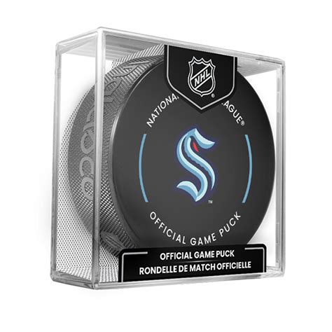 Nhl Seattle Sea Kraken Officially Licensed 2025 2026 Game Puck Design