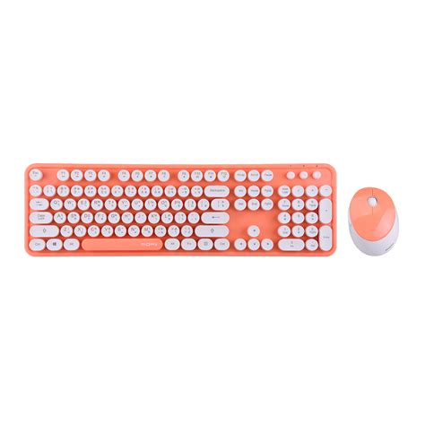 ชุดเมาส์คีย์บอร์ดไร้สาย Mofii Wireless Mouse Keyboard Sweet Plus Orange