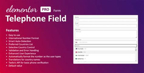Telephone Field For Elementor Forms Pro Wordpress Plugin Bliter Gpl