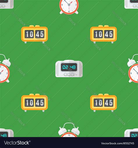 Clock Watches Seamless Pattern Royalty Free Vector Image