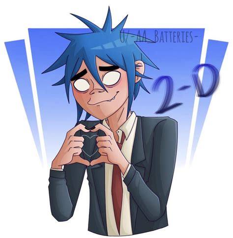 OC [Art by me] 2-D in a suit cus why not? : r/gorillaz