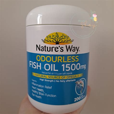 Natures Way น้ำมันปลาไร้กลิ่น 1500 มก Line Shopping