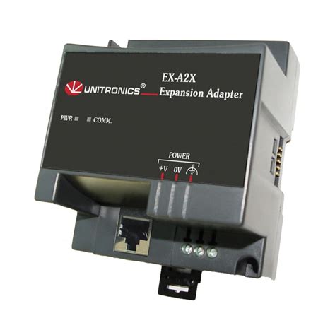 unitronics ex a2x local expansion adapter 12 24vdc isolated supplied