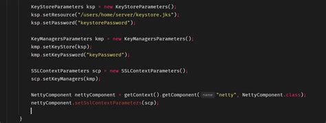 Https Cannot Resolve Method SetSslContextParameters In NettyComponent Stack Overflow