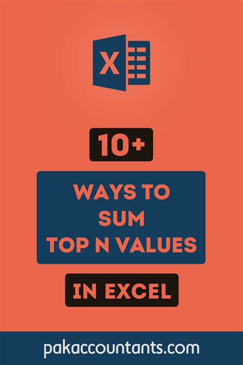10 Ways To Sum Top N Values In Learn Excel To Excel
