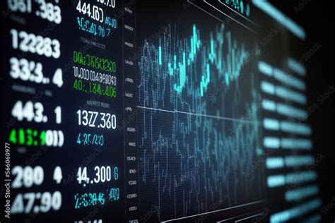 Graph Of Market Indicator Stock Data Concept Financial Statistic Graph Analysis Generative Ai