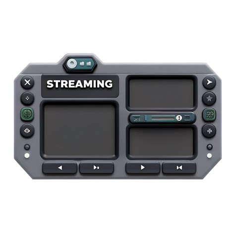 Futuristic Streaming Media Control Panel Interface Design With Multiple