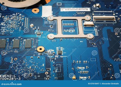 Motherboard Chipset Closeup Stock Image Image Of Closeup Card 87810697