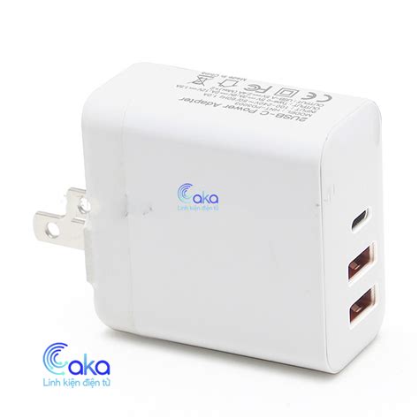 Củ Sạc Nhanh 30w Cho Ip Và Android 3 Cổng 1 Cổng Type C 2 Cổng Usb Pd 3