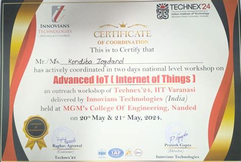 Iot Technex24 Innovation Engineering Leadership Jogdand Kondiba