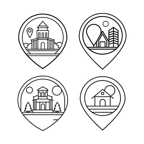 Premium Vector Location Icon Line Art Vector Illustration