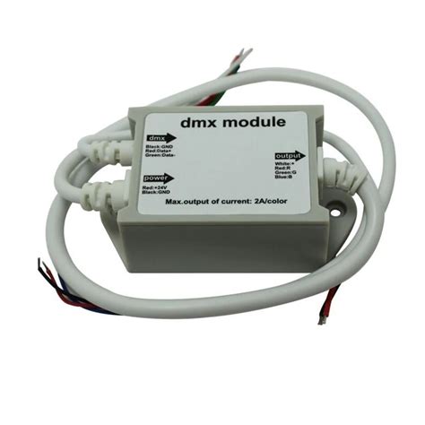 DMX Module 3Channels LED Controller LED DMX Dimmer DC12 24V Input Output Current 2A 3channels