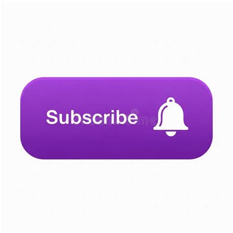 Purple Subscribe Button With Bell Icon Notification Ui Stock