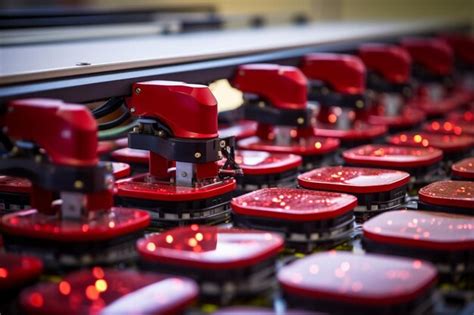 Robots Assembling Industrial Sensors Premium Ai Generated Image