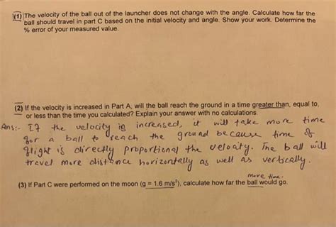 Solved Part A Launching A Projectile Horizontally 1