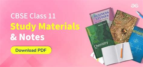 Cbse Class 11 Study Material And Notes Pdf 2024 Geeksforgeeks